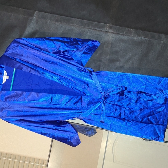 Intimates & Sleepwear | Royal Blue Satin Robe | Poshmark